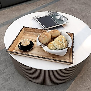 Darius Rectangle Wood Trays, Set of 2 Dining Room Table Centerpiece, Kitchen Island Décor Decorative Tray