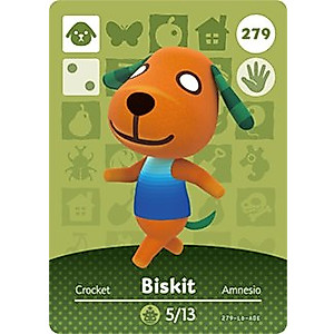Biskit - Nintendo Animal Crossing Happy Home Designer Amiibo Card - 279