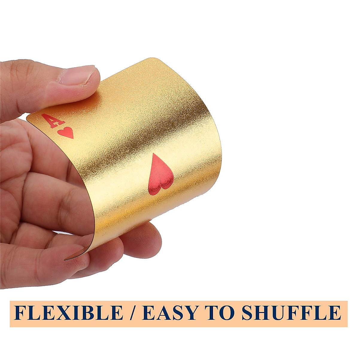 Yopay 6 Decks of Playing Cards, Luxury 24K Foil Waterproof Cards, Plastic Novelty Family Card Game Tools with 100 Dollar Pattern for Gift Travel Classic Party Game (2 Golden, 2 Silver, 2 Black)