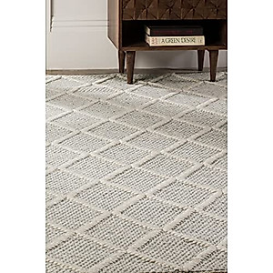 SAFAVIEH Natura Collection 2' x 3' Silver / Ivory NAT310B Handmade Wool & Viscose Accent Rug