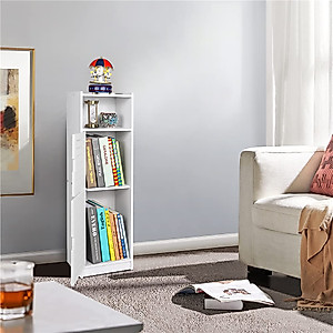 NOKAMW White Floor Standing Waterproof Bathroom Cabinets,Storage Accessories Cabinet for Bathroom,Furniture for Bathroom Bedroom Hallway,Storage Cupboard Unit with Daily use Layer 29x7.9x9.5inch