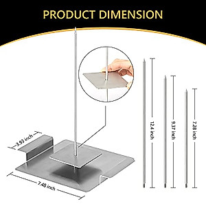 Vertical Tacos Al Pastor Skewer - Brazilian Barbecue Tools Stainless Steel, Doner Kebab Skewer Stand, YIDADA Gaucho Skewer Hack