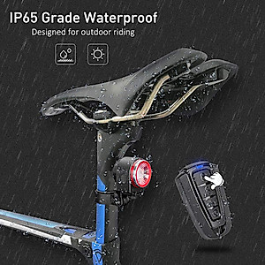 ONVIAN Bicycle Tail Lights with 115dB Bike Alarm, USB Rechargeable Automatic Brake Sensing Rear Lights for Road Cycling MTB Electric Bikes High Lumen IP65 Waterproof (A8)