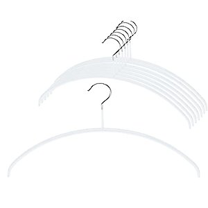 Mawa by Reston Lloyd Euro Narrow Clothing Hangers, Set of 10,White