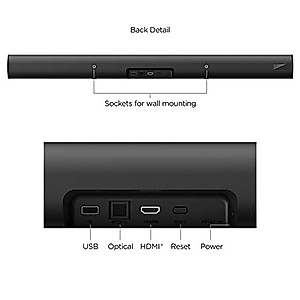 Roku Smart Soundbar, 4K/HD/HDR Streaming Media Player & Exceptional Audio Includes Roku Voice Remote