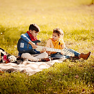 ZENY 30 inch Kids Electric Guitar with 5w Amp, Gig Bag, Strap, Cable, Strings and Picks Guitar Combo Accessory Kit, Blue