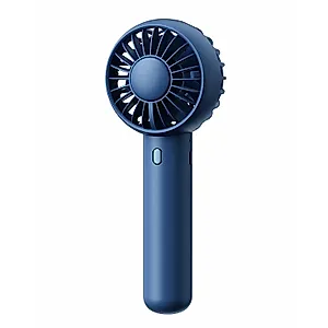 Gaiatop Mini Portable Fan, Navy Blue, Cute Design, Powerful Wind, Handheld and Desktop, Rechargeable Battery