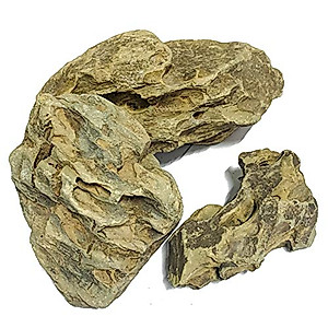 ZYYRT Natural Stone Aquarium Decoration 4.4 lb Dragon Stone Rock Mixed Sizes for Micro Landscape Fish Tank Decor