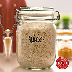 Kitchen Pantry Labels for Food Storage Containers, Set of 270 Clear Stickers for Common Goods