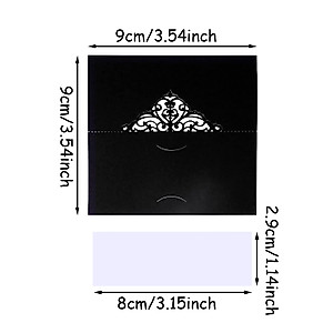 Honbay 50PCS Laser Cut Place Cards Table Name Cards Tented Name Cards Seating Cards for Wedding, Birthday, Holiday Party, Banquet, Dinners, Baby Shower, Bridal Shower, Table Setting