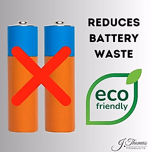 Convert Dual AA Devices to Electric Power | Rechargeable Backup | Uninterrupted Operation | Ideal for Dual AA Clocks and Devices | 1 NiMH Dual Battery Adapter 1.3V