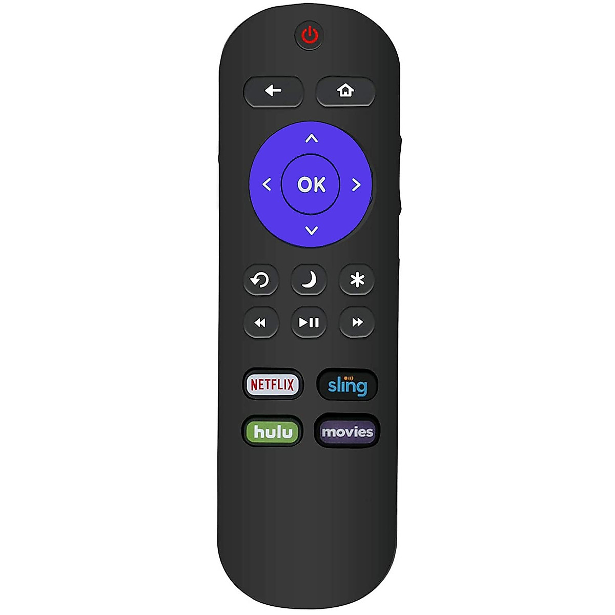 Universal Remote Control Compatible with All Insignia Roku TVs, All Insignia Roku Smart TV with Netflix/Sling/Hulu/Movies- No Setup Required