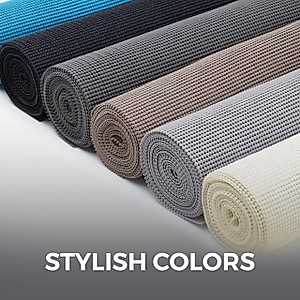 HOME GENIE Drawer and Shelf Liner, Non Adhesive Roll, 12 Inch x 20 FT, Durable and Strong, Grip Liners for Drawers, Shelves, Cabinets, Pantry, Storage, Kitchen and Desks, Light Taupe