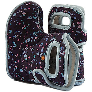 Bogs Baby Rain Boot, Little Textures Print-Purple, 5 US Unisex Infant