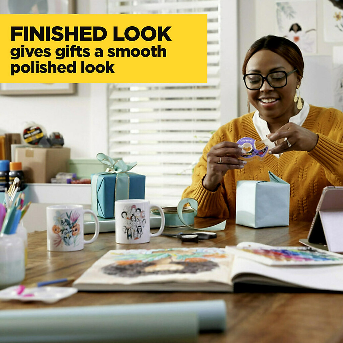 Scotch Gift Wrap Tape, 6 Rolls, The Go-To Tape for the Holidays, 3/4 x 650 Inches, Dispensered (615-GW)