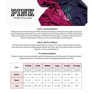 Victoria's Secret Women's PINK Logo Campus Hoodie Sweatshirt, Black Multi, (M)