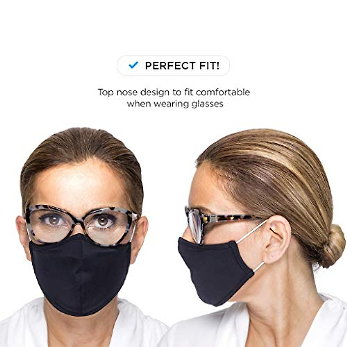 Guria Fashion Protective Cloth Face Mask, Washable Reusable Spandex Fabric - Unisex, 20+ Colors Available