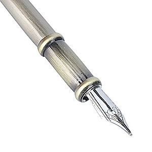 Vintage Feather Pen Set, Calligraphy Writing Quill Ink Dip Pen Writing Ink Set Stationery Gift Box(Blue)