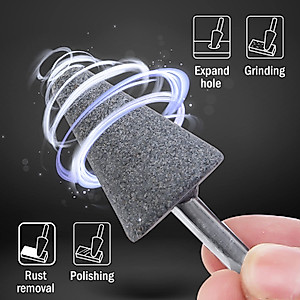 KSEIBI 689050 Grinding Stone Set of 5 Pc Stone Rotary Grinding Bits with 1/4 Inch Shank