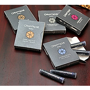 Caran d'Ache CD8021.14 Ink Cartridges - Idyllic Blue (Pack of 6)