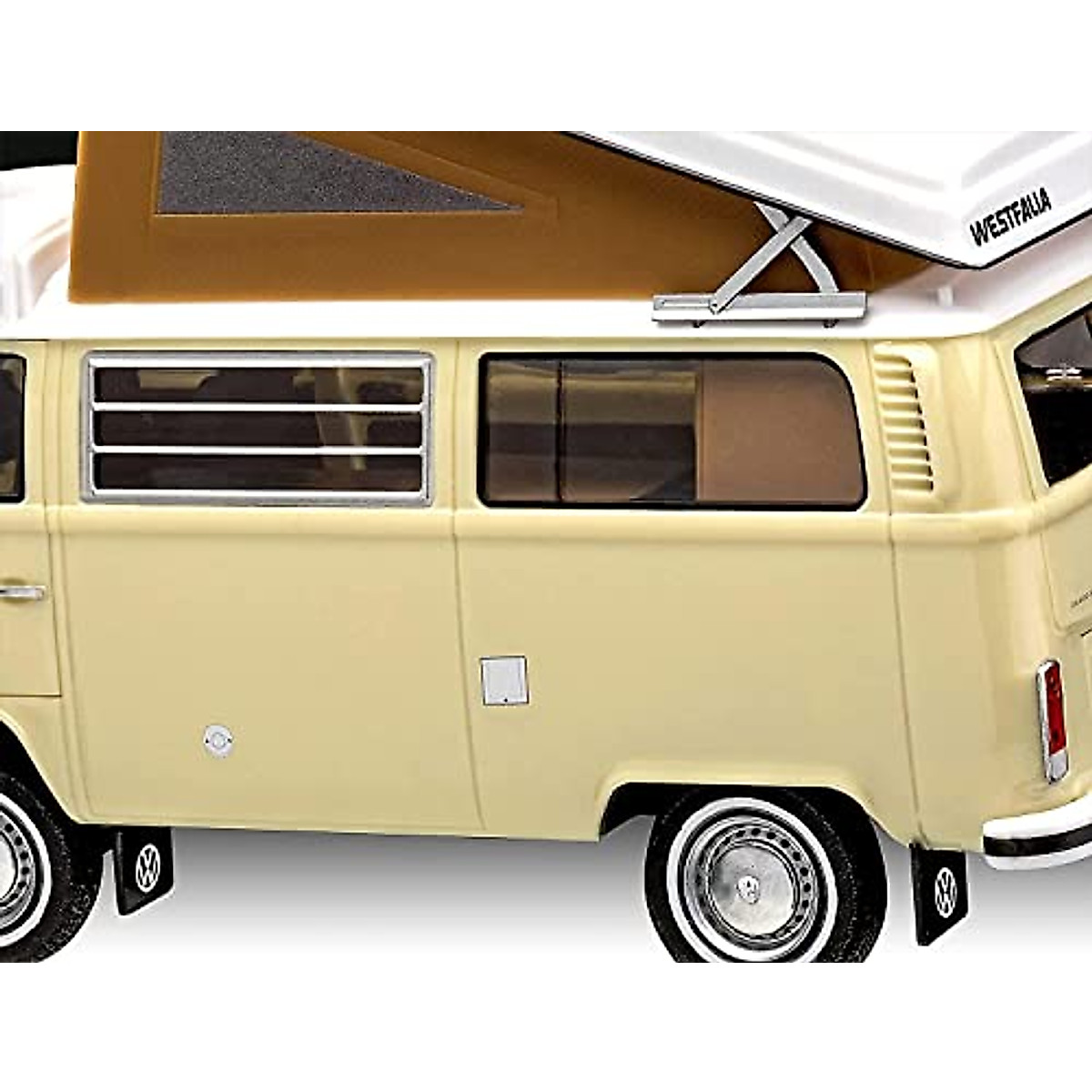 Revell 07676 Volkswagen T2 Camper (Easy-Click) Model Kit 1:24 Scale, Unvarnished