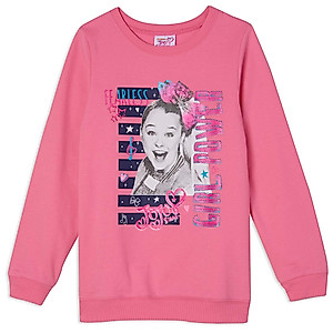 JoJo Siwa Big Girls Fashion Bow Long Sleeve Sweater & Hat Set Pink 7-8