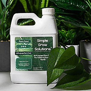 All Purpose Liquid Plant Food - House Plant Fertilizer- Liquid Fertilizer for Indoor Plants & Vegetable Garden- Concentrated Plant Nutrients - Green, Growth & Hardiness - Simple Grow Solutions- 32 Ounce