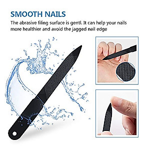 Nail Clippers Fingernail Clipper Set Nail Cutter for Thick Nails,Acrylic Toe Nail Clippers for Adult Man Woman,3PCS with Nail File&Soft Leather Package,Black