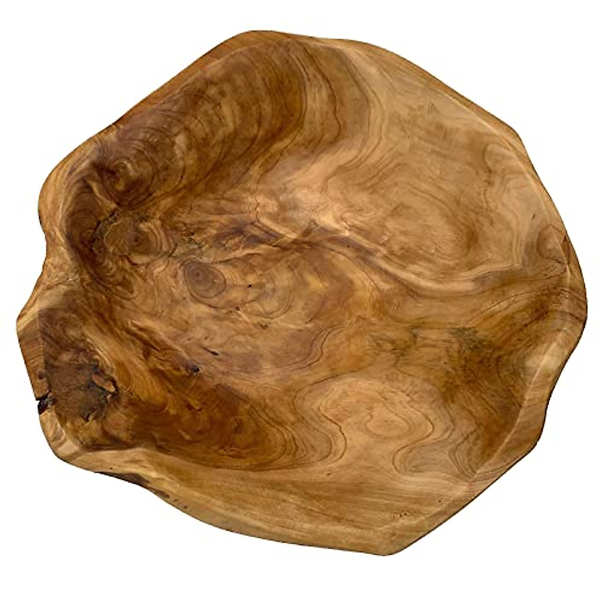 Creative Wood Bowl Root Carved Bowl Handmade Natural Real Wood Candy Serving Bowl 10"-12"