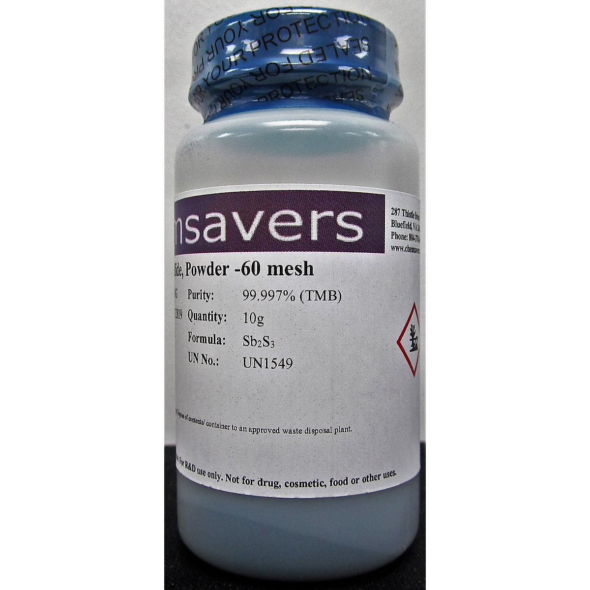 Antimony(III) Sulfide, Powder -60 mesh, 99.997% (Trace Metals Basis), 10g