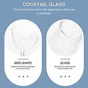 Wine Glasses Set of 8, Bird Shape Wine Glasses Cocktail Glass, Bird Martini Glasses for Holidays Anniversary Birthday Wedding Party Celebrations 5 Ounce/150ml