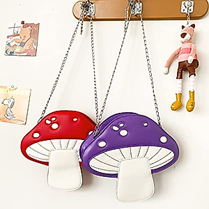 LUI SUI Women Unique Cute Mushroom Shaped Crossbody Purse Bags Small Shoulder Bags for Teen Girls