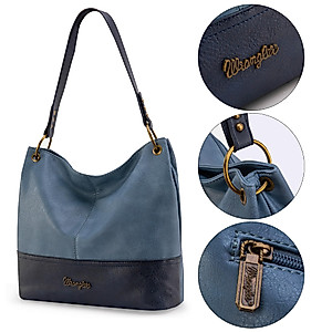 Wrangler Hobo Bags for Women Leather Hobo Purses Shoulder Bag Tote Bag Womens Purses and Handbags WG20-918JN