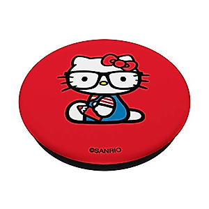 Hello Kitty Nerd Glasses Classic PopSockets PopGrip: Swappable Grip for Phones & Tablets