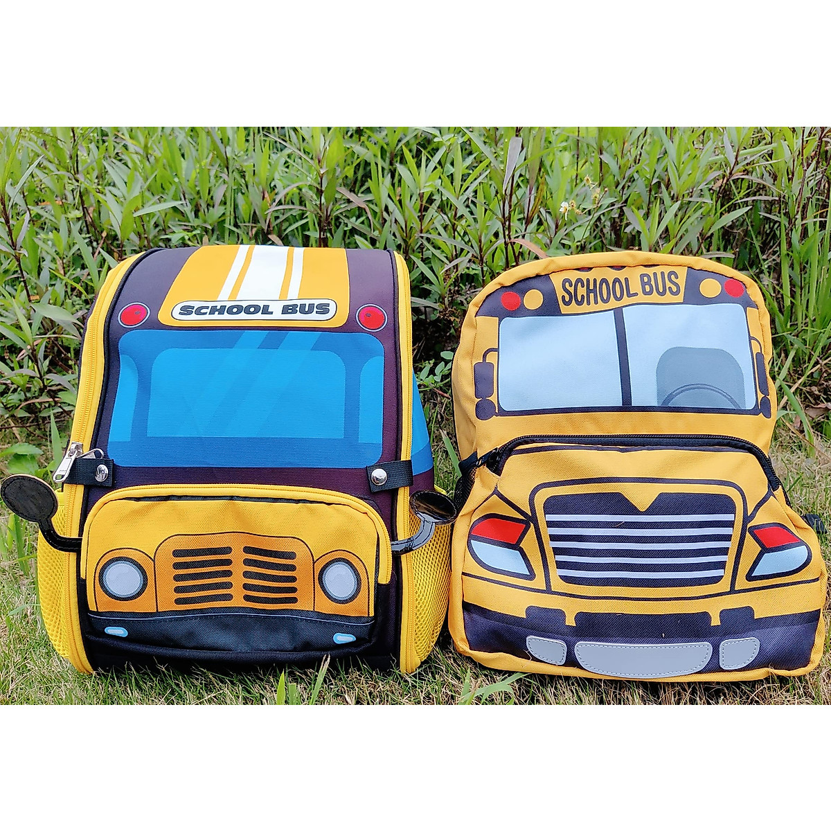 Kids Backpack for Boys Girls Preschool Bookbags 3D Cartoon Daycare Toddler Bags Yellow and Blue