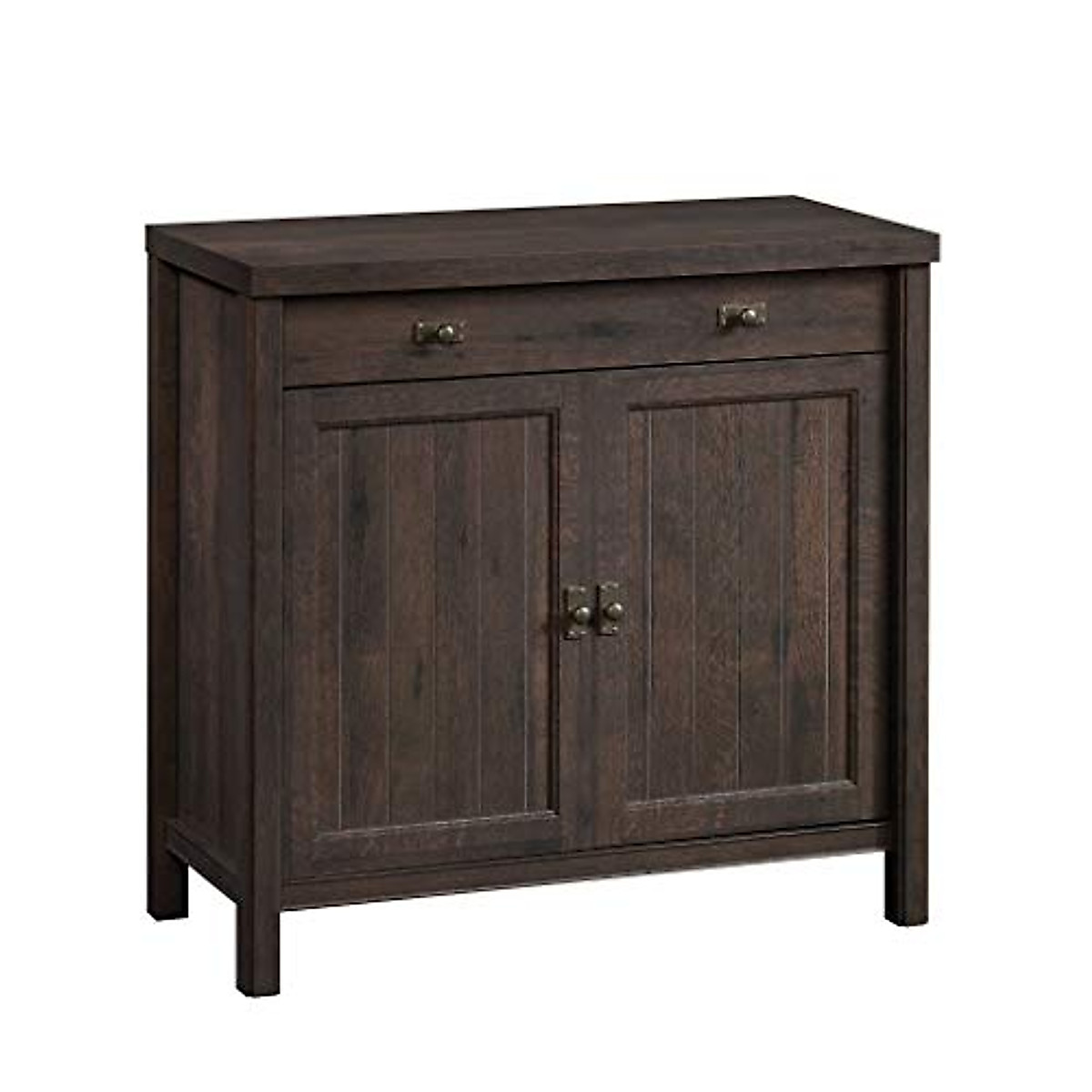 Sauder Costa Library Base, L: 31.30" x W: 14.41" x H: 30.00", Coffee Oak finish