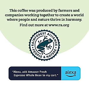 Amazon Fresh Bold Crema Espresso, Whole Bean, Medium Roast, 2.2 lb