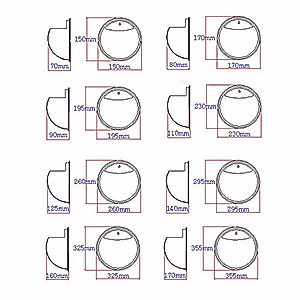 Fish Tank Wall Hanging Aquarium Round Acrylic Pot Plant Wall Mounted Bowl Aquarium Home Decoration Aquatic Pet Supplies Fish Tank 35.5cm