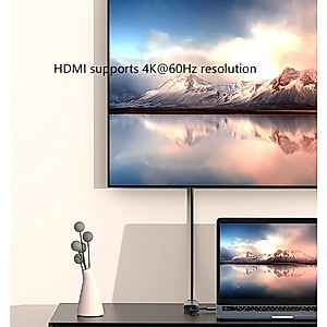 Port Expander USB C Docking Station USB C to HDMI Multiport Adapter 4 in 1 USB C Hub with 4K HDMI, 2 USB 3.0 Ports, 100W PD Charger USB Splitter