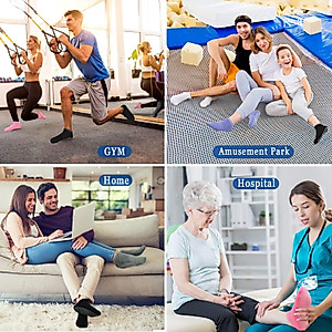 DWG Anti Slip Non Skid Slipper Yoga Socks with Grips Sticky Home Hospital Athletic Socks for Adult Women