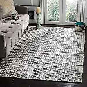 SAFAVIEH South Hampton Collection 8' x 11' Beige SHA241A Handmade Flatweave Grid Area Rug