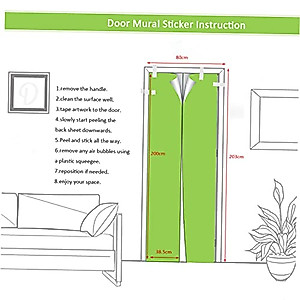 DOITOOL Waterproof Stickers Stickers 3D Stickers Wallpaper Mural Stickers 3D Wall Stickers Door Mural Door Wallpaper 3D Door Sticker Digital Door Decals