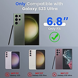 VEGO for Samsung Galaxy S23 Ultra Case, Galaxy S23 Ultra Case with Stand & Slide Camera Cover, Soft Microfiber Lining Sponge Cushion Bumper Kickstand Phone Case for Samsung S23 Ultra 6.8" 2023 - Green