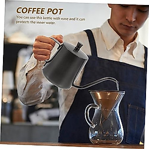 LALADEFIEE Coffee Maker Filter Kettle Stainless Coffee Pot Coffee Bar Accessories Espresso Machines Drip Teapot Coffee Turkish Long Spout Water Pot Tea Pots Stainless Steel