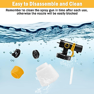 Cordless Paint Sprayer for Dewalt 20v Battery Airless Electric HVLP Spray Paint Gun Tools for House Painting/Home Interior and Exterior/Wood/Walls/Furniture/Floor/Fence (No Battery)