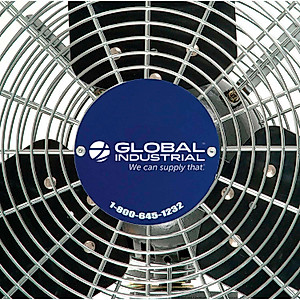 Global Industrial Oscillating Wall Mount Fan, 24" Diameter, 1/4HP, 7525CFM