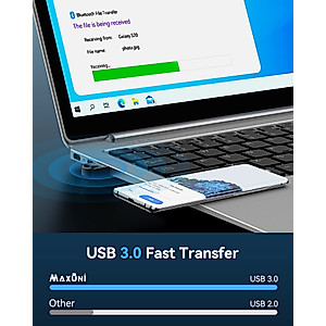 Maxuni USB Bluetooth Adapter for PC 5.0, Bluetooth Dongle 5.0 Adapter,for Laptop Keyboard Mouse Headsets Speakers, Long Range Bluetooth Supports Windows 11/10/8.1(Plug and Play)