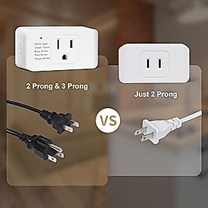 Indoor Dimmer for String Lights, Remote Control Light Dimmer Plug in, Light Timer for Led Lights, 2 and 3 Prong Adapter, Wireless 100FT Range for Dimmable LED/Tungsten Bulb/Patio Lights/Table Lamp
