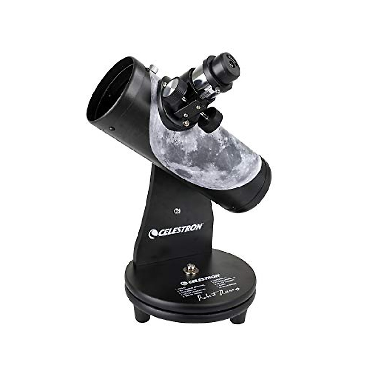 Celestron – 76mm Signature Series FirstScope – Compact and Portable Tabletop Dobsonian Telescope – Ideal Telescope for Beginners – Features Custom Moon Map Wrap – BONUS Astronomy Software Package