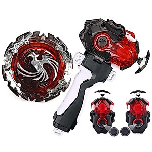 CombatGyro B-184 Launcher Bay Blades Toy Evolution B-131 Booster Dead Phoenix.0.at Starter Set LR Launcher Grip Metal Fusion God Bey Battling Tops Burst Gaming Toy Gift for Boys Age 4-7 8-12+